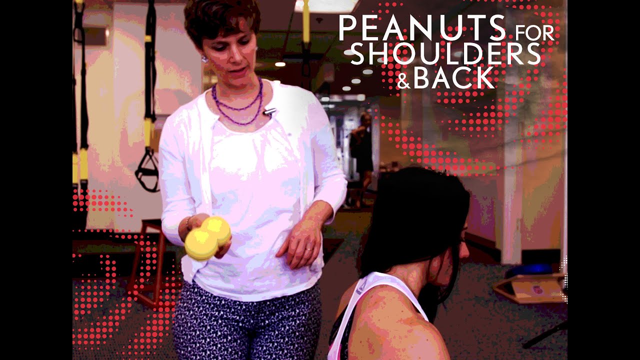 Reduce back pain and improve shoulder mobility with a peanut - YouTube