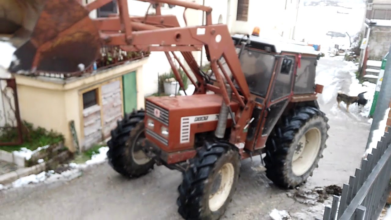 fiat 766 in sgombero neve 2 parte - YouTube
