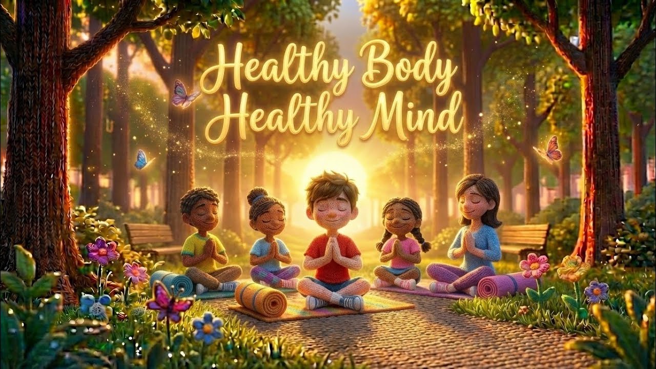 Healthy Body, Healthy Mind 🌞 | Morning Routine for Kids | Yoga & Happy ...