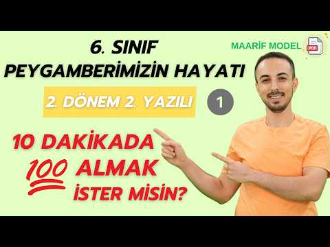 6. Sınıf Peygamberimizin Hayatı 2. Dönem 2. Yazılı