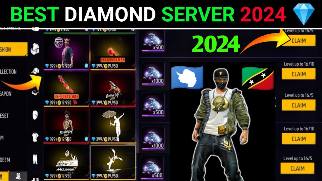FREE FIRE BEST FREE DIAMOND SERVER | FREE FIRE ADVANCE SERVER - YouTube