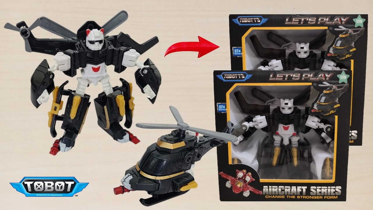 Unboxing Mainan TOBOT Helikopter (Tobot Mini Y), Merakit Robot ...