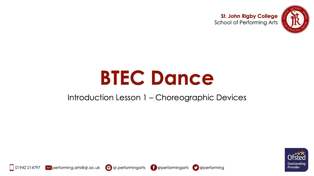 Dance Online Intro Lesson 1 - Choreographic Devices - YouTube