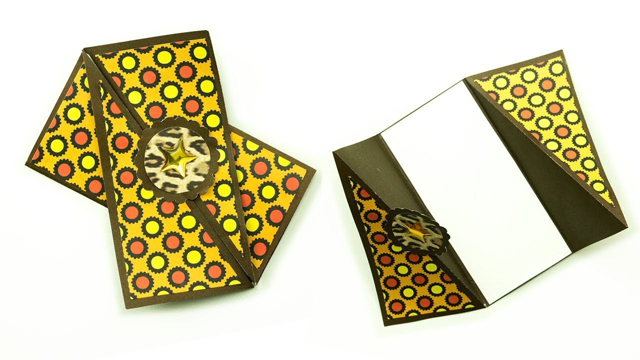 Diagonal Fold Card Tutorial - YouTube