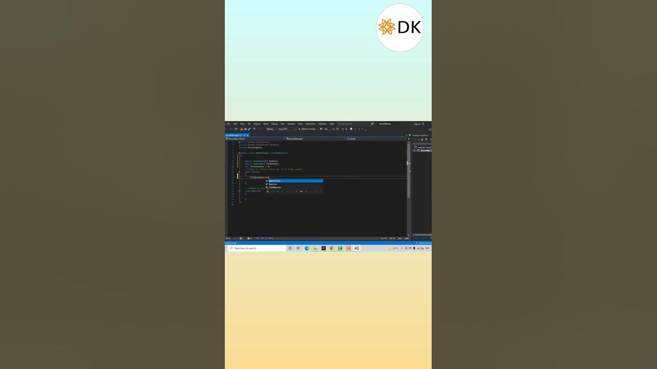 Auto Fill The Inspector Array Automatically Shorts Unitytips Unity2d Unity Youtube
