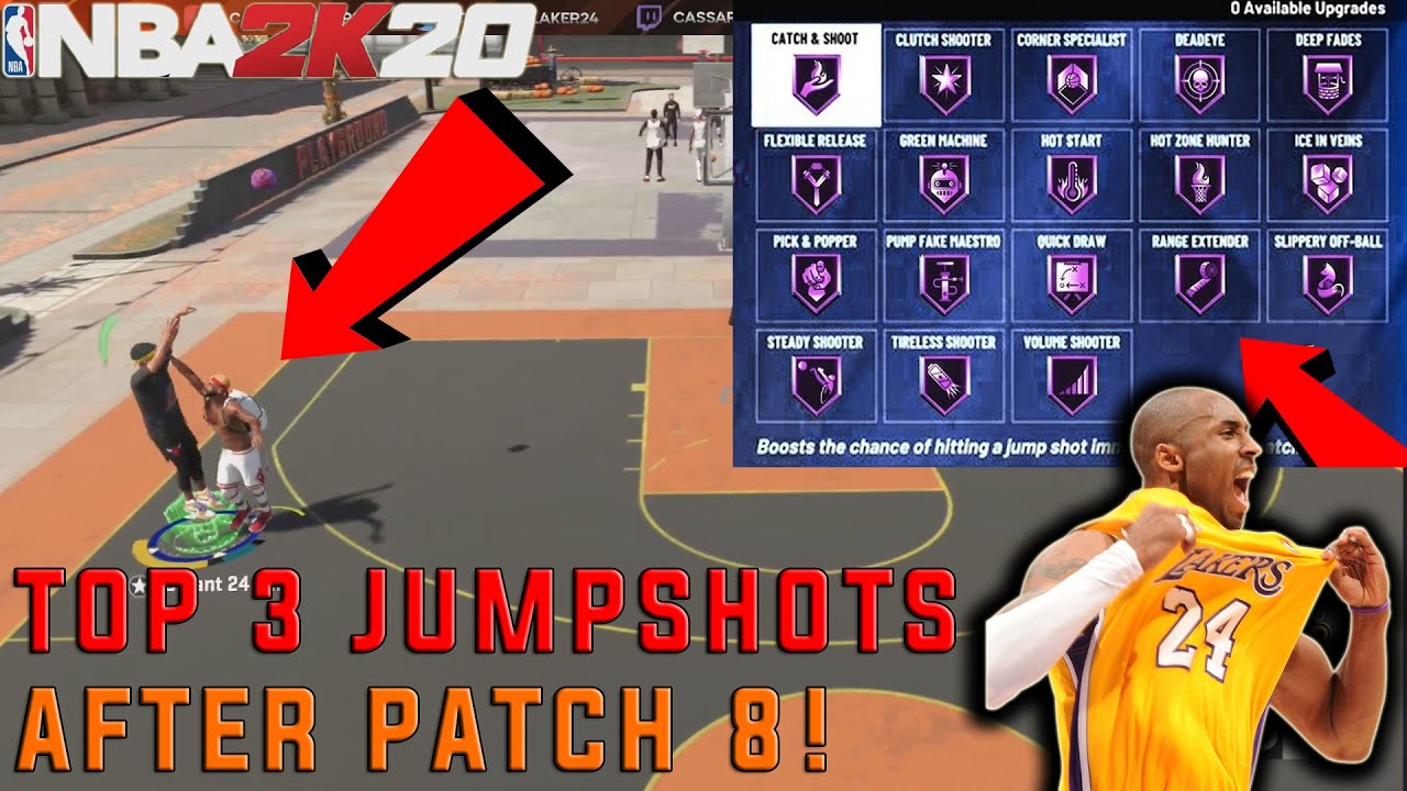 NBA 2K20 TOP 3 JUMPSHOTS AFTER PATCH 8! THESE JUMPSHOTS & BADGES TURN ...