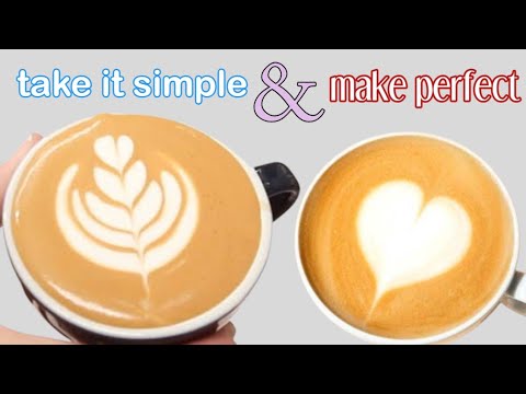 Learn three basic latte arts || Latte art tutorial for beginners || Barista skills - YouTube