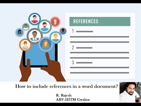 How to include references in a word document? - YouTube