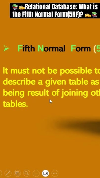 📚 ️Relational Database: What is the Fifth Normal Form(5NF)? ️📚 - YouTube