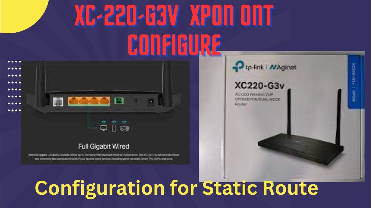 How to Configure XC-220-G3v tplink ont | tplink XPON ftth router configuration - YouTube