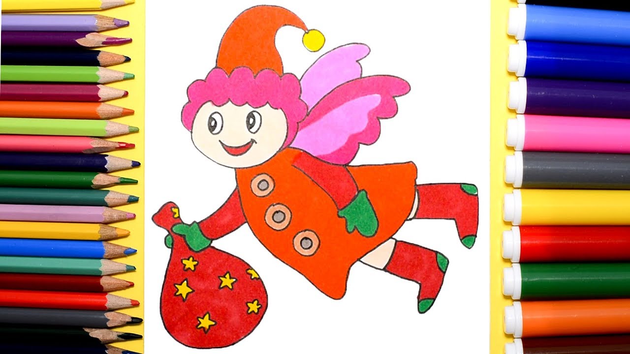 How to Draw a Cartoon Christmas Elf. Drawing Easy and Cute Elf - YouTube