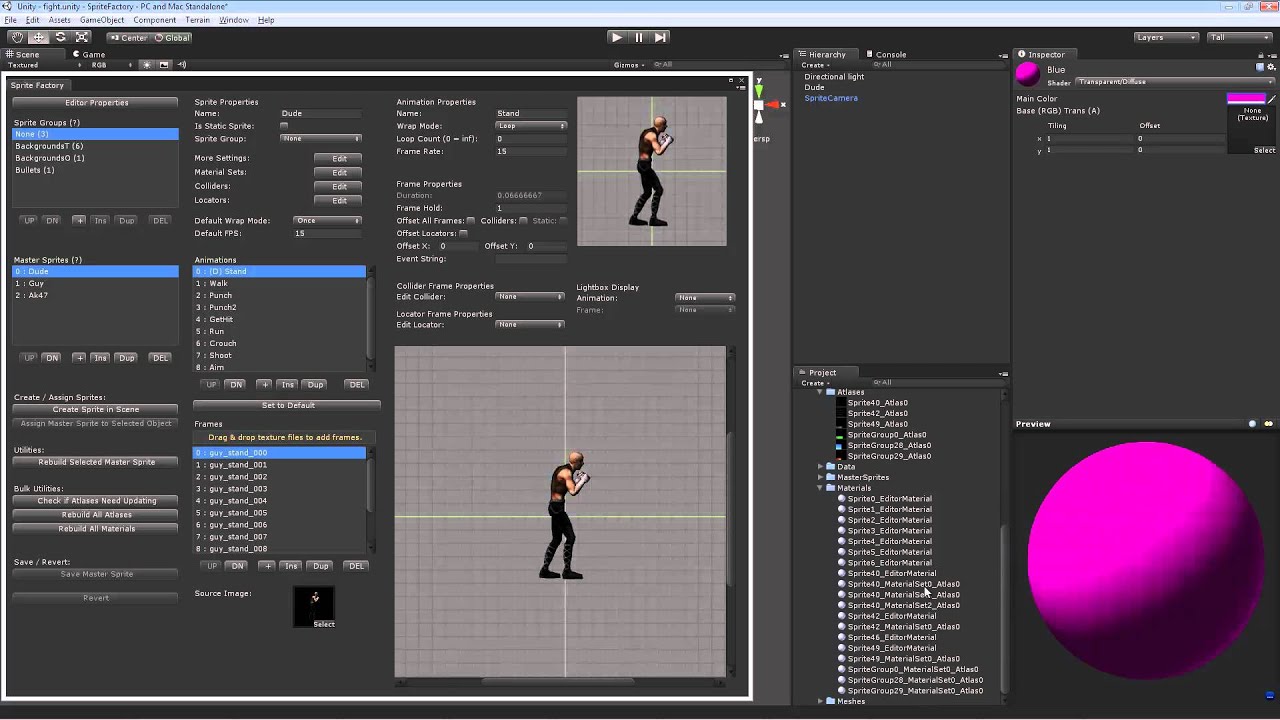 Sprite Factory - Material Sets - YouTube