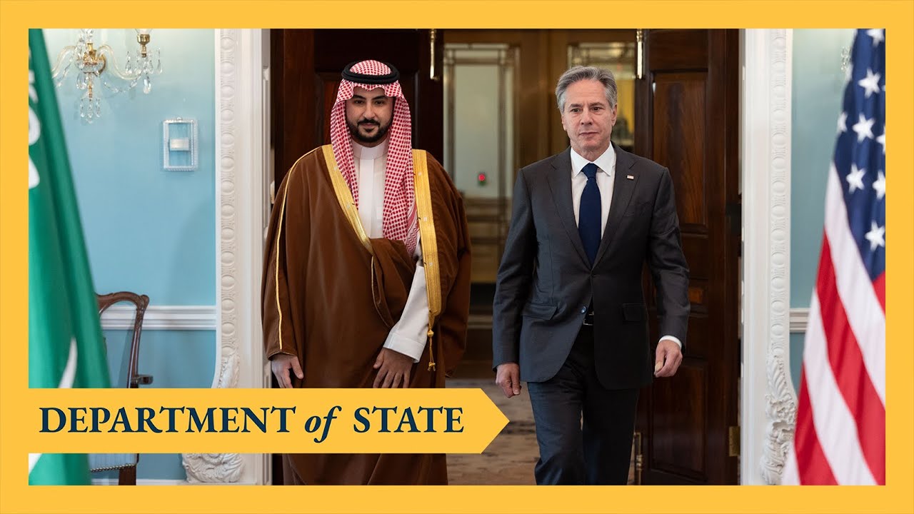 Secretary Blinken meets with Saudi Minister of Defense Prince Khalid ...