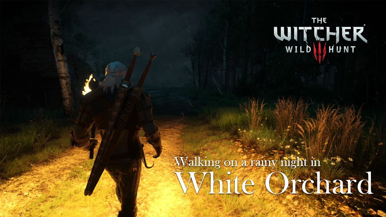 The Witcher 3 Next-Gen - Rain at night in White Orchard, beautiful ...