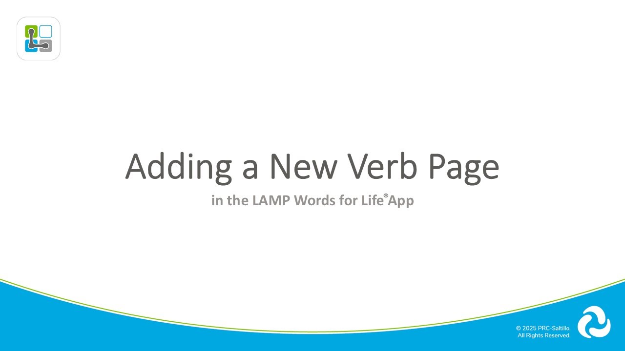 How To | Add a New Verb Page in the LAMP Words for Life App - YouTube