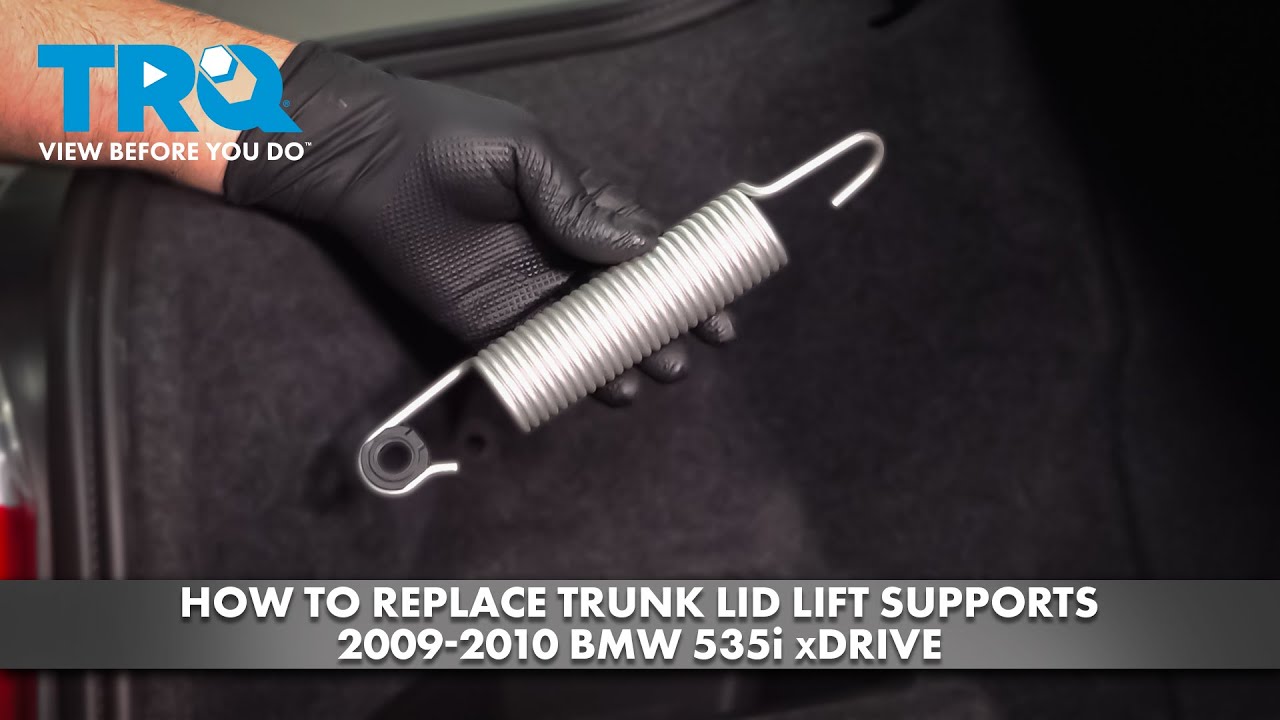 How to Replace Trunk Lid Lift Supports 2009-2010 BMW 535i xDrive - YouTube