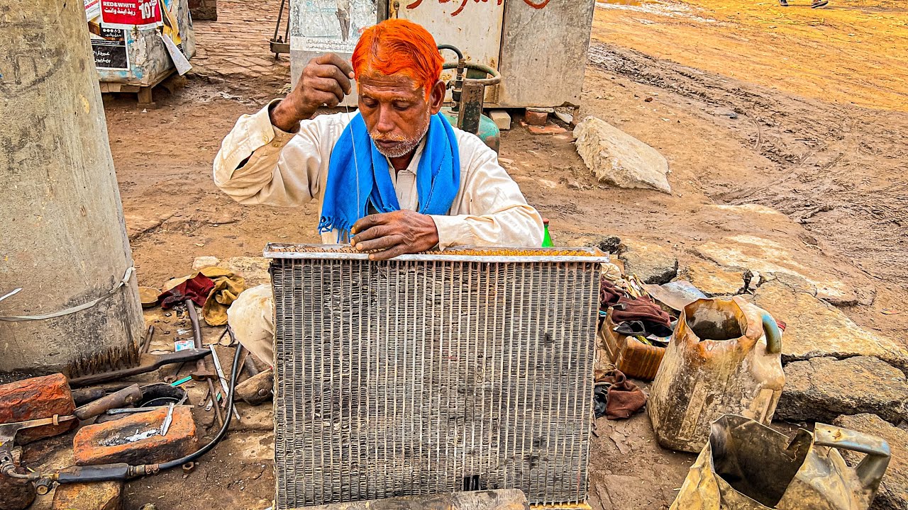 71 Year Old Man Rebuilt The Radiator With Old-Fashioned Way - Amazing ...