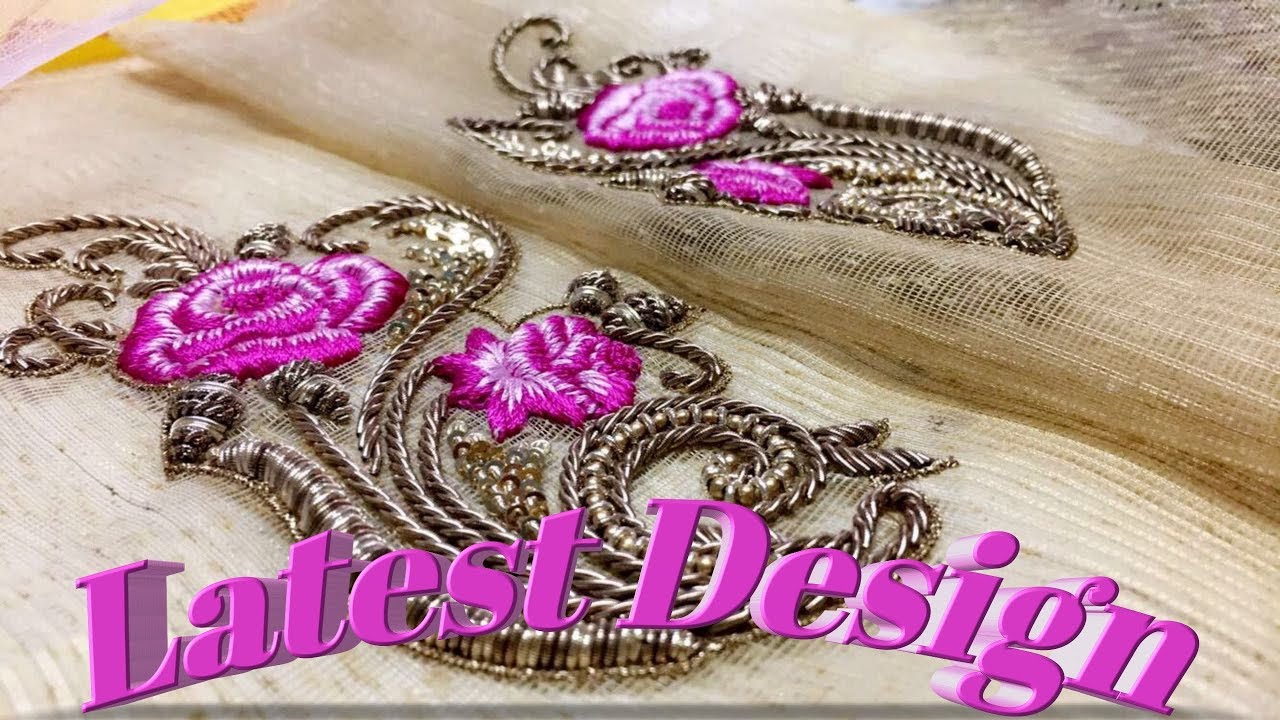 hand embroidery|top designs|for gowns dresses|Beautiful Design gowns ...