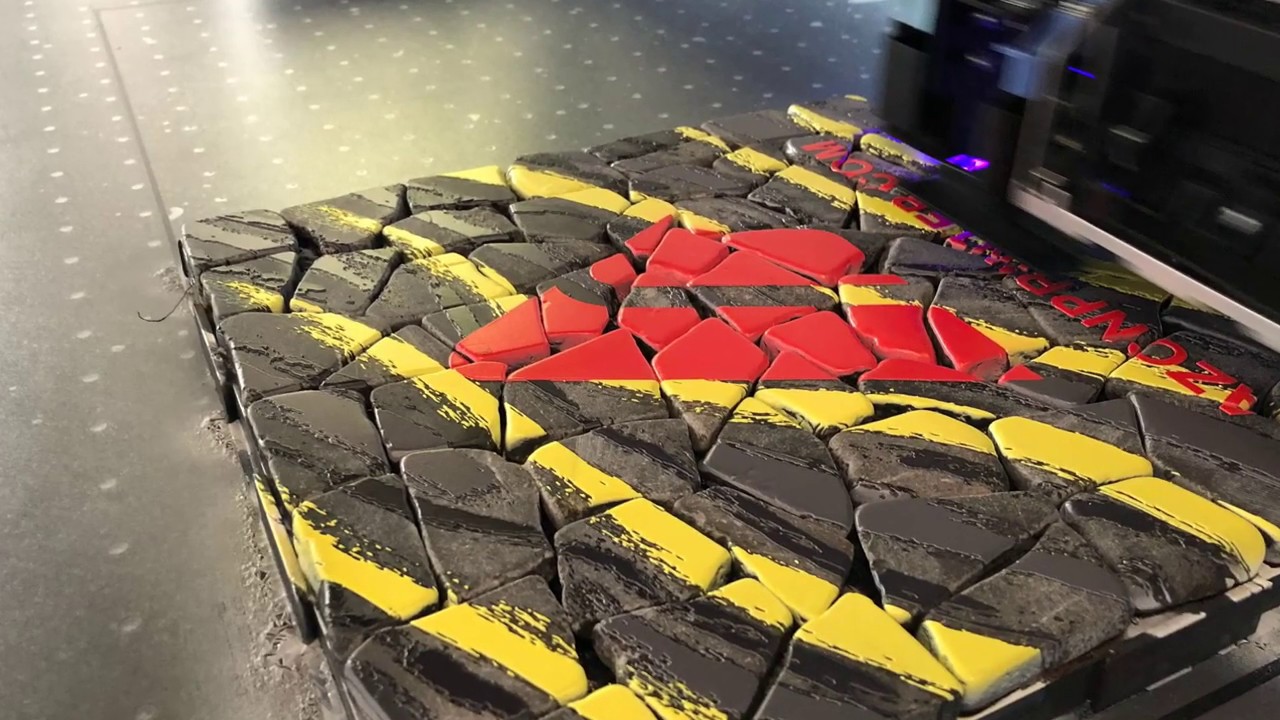 Pritning on Stone with Matrix UV - YouTube