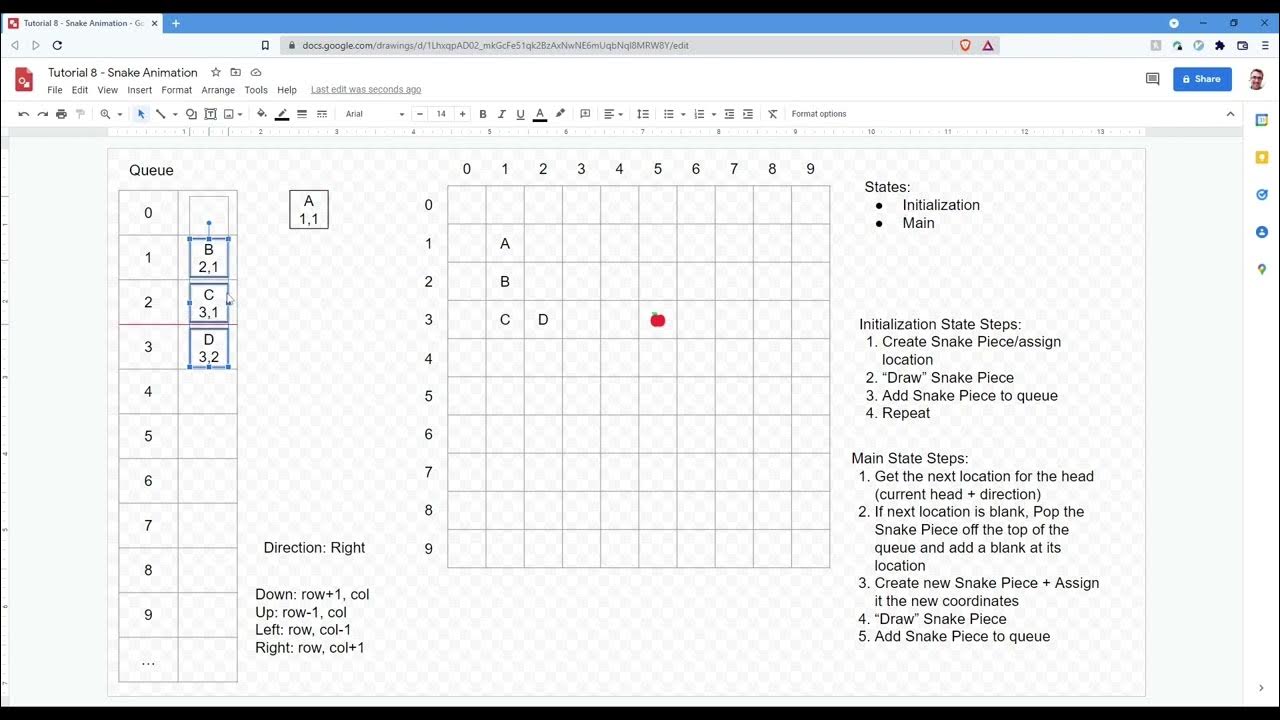 Making Snake in Ncurses - Tutorial 8 - Animating the Snake - YouTube