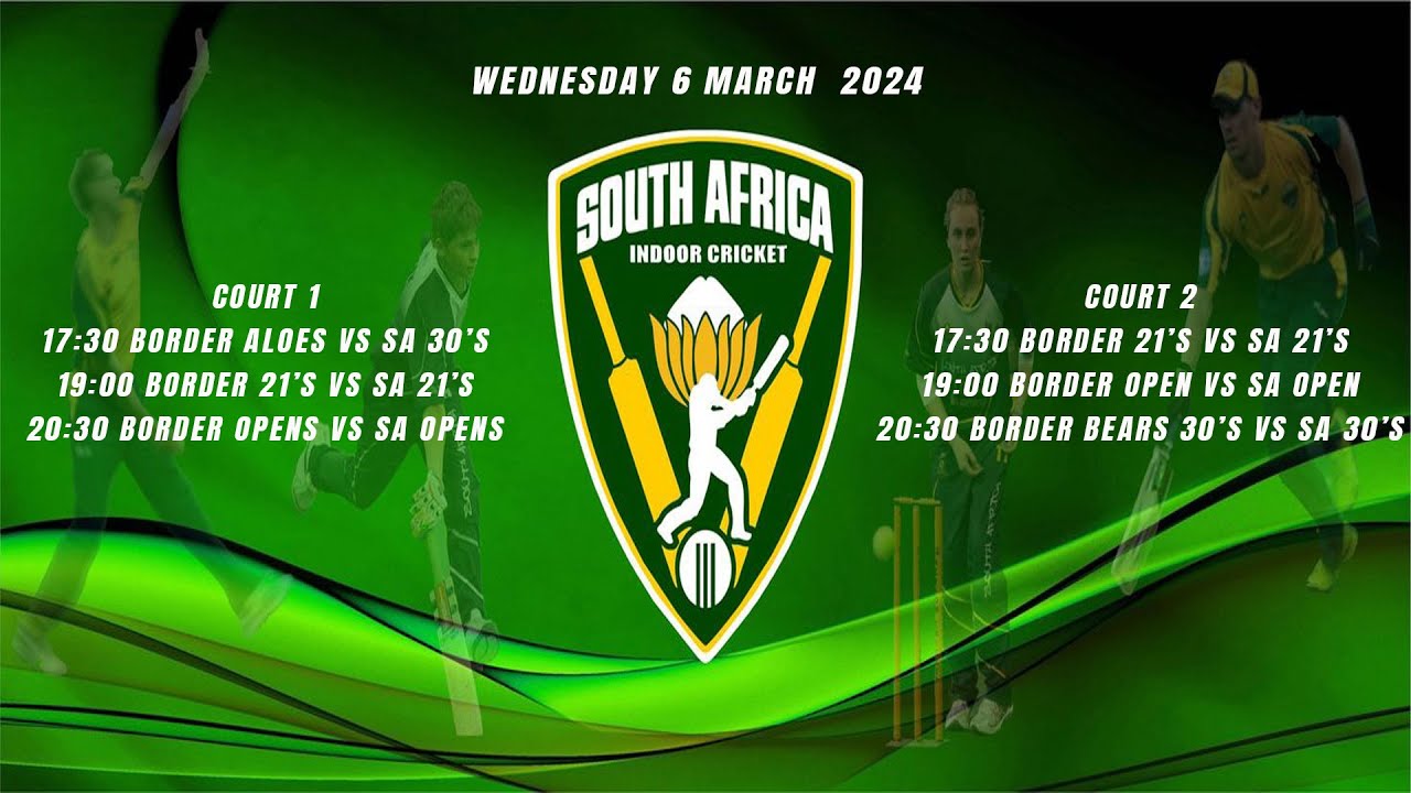 INDOOR CRICKET BORDER VS SOUTH AFRICA COURT 1 - YouTube