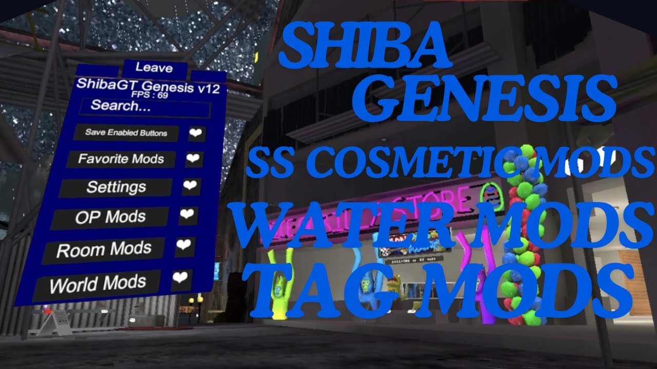 THIS IS ONE OF THE BEST PAID MENUS EVER (shiba genesis) Gorilla tag mod ...