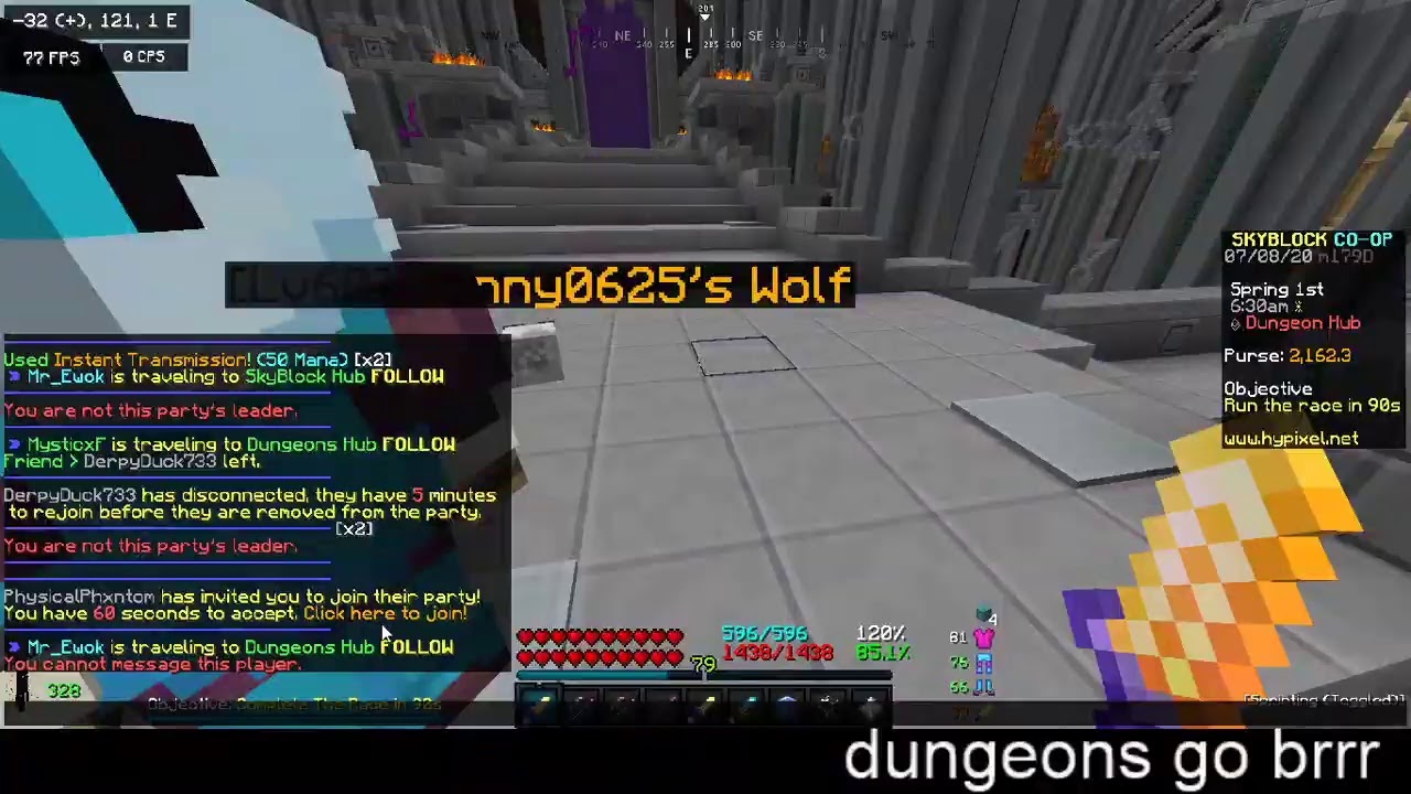 Playing Hypixel Skyblock Dungeons With the Squad (ft. IFloopTheCooper) - YouTube