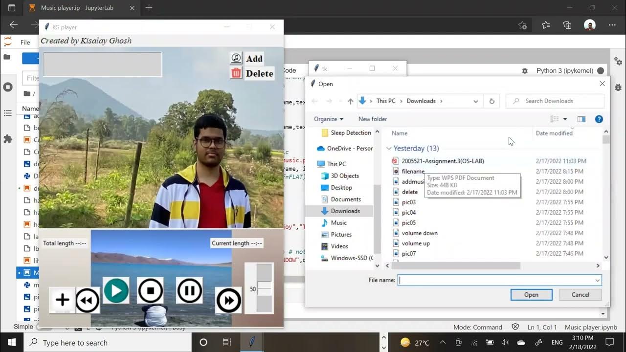 Music player using Tkinter|| Mutagen || Python - YouTube