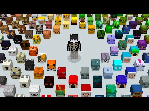 I Collected Every Mob Head in Minecraft