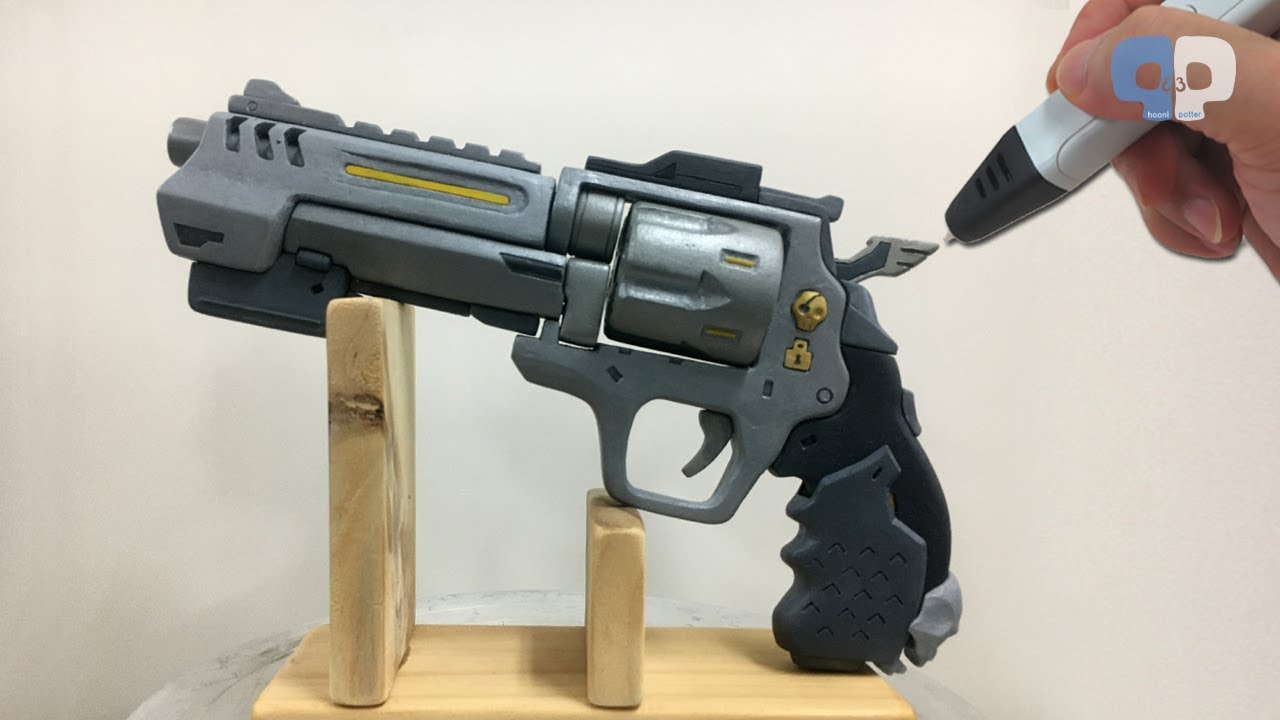 [3D pen] 오버워치, 맥크리 데드락 리볼버 만들기 / Overwatch, McCree Deadlock Revolver ...