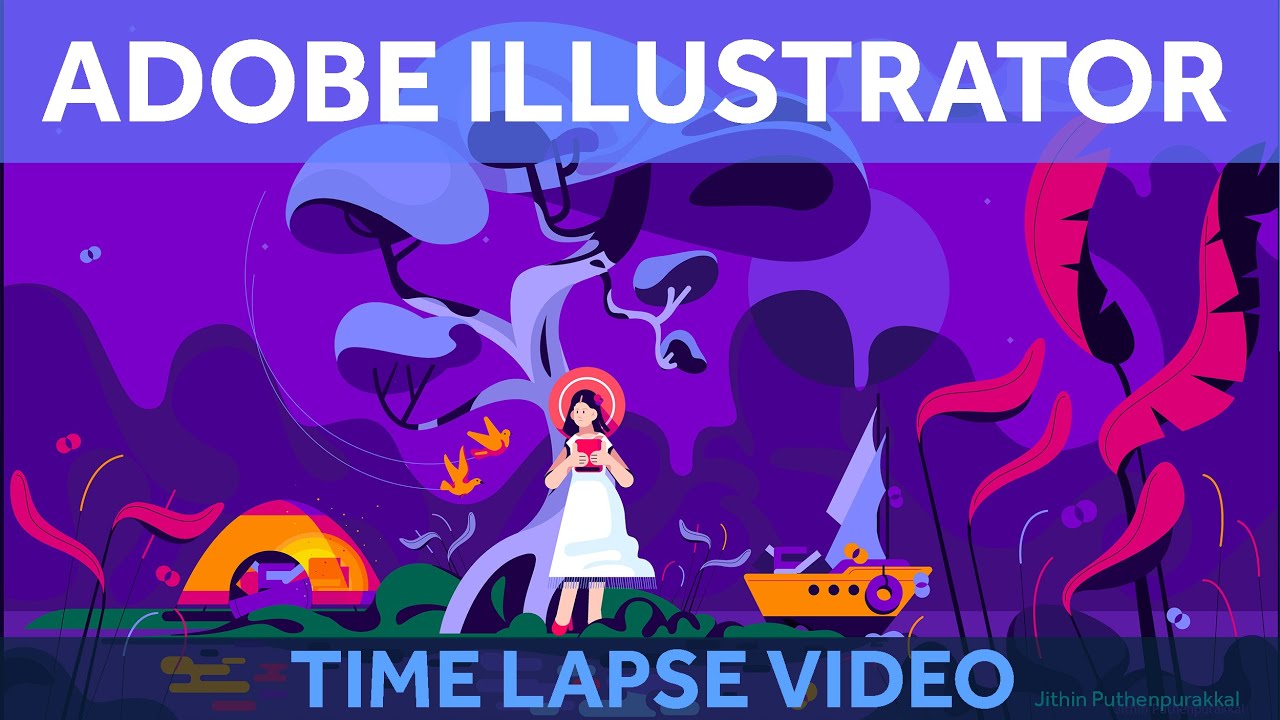 ADOBE ILLUSTRATOR - TIME LAPSE VIDEO - YouTube
