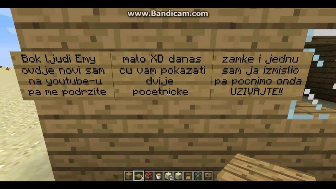 ★Minecraft kako napraviti dvije zamke za pocetnike - YouTube