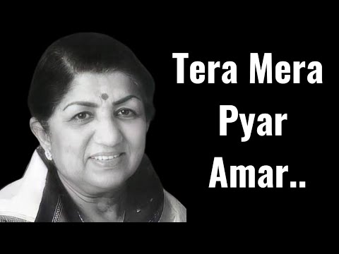 Tera Mera Pyar Amar - Lata Mangeshkar | Asli Naqli (1962) | Dev Anand ...