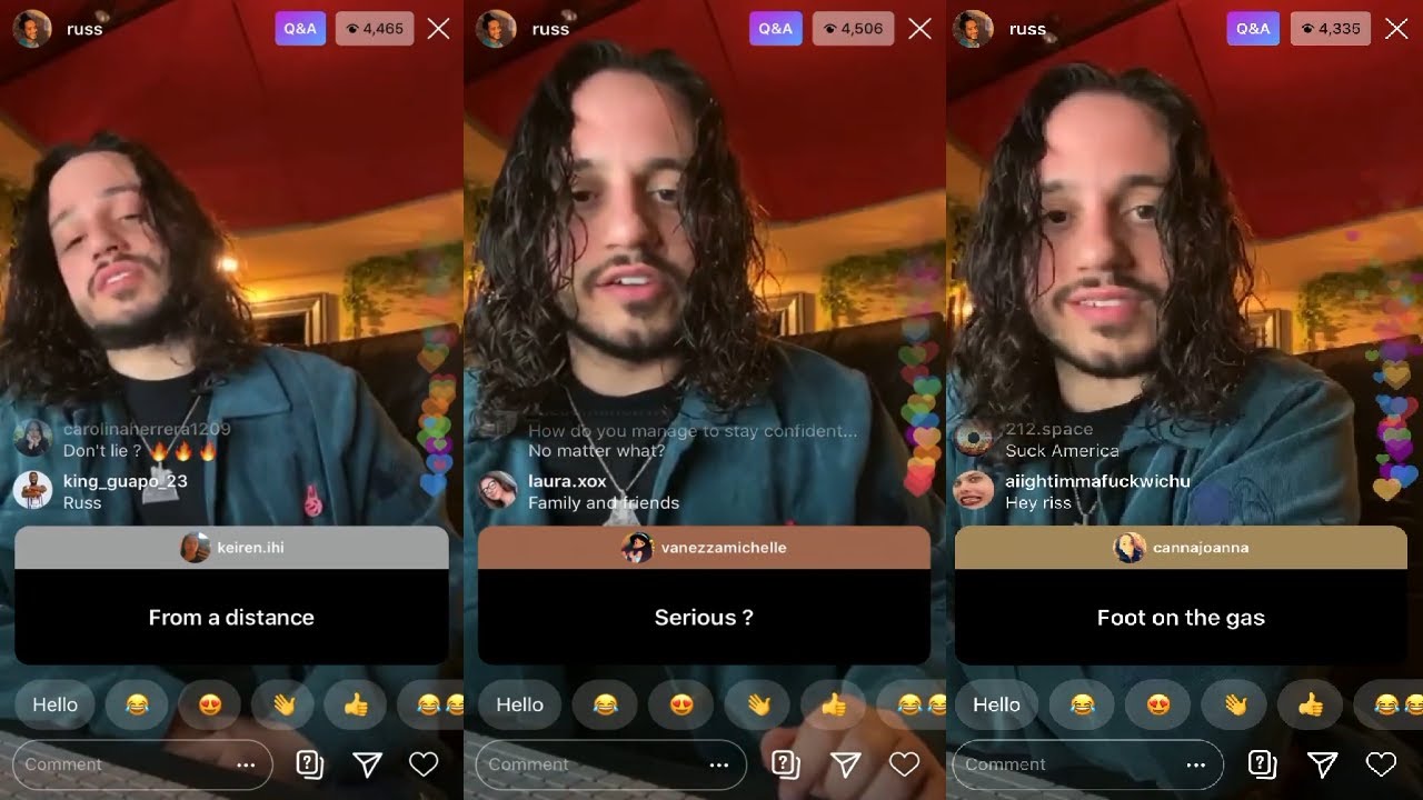 Rapper Russ QnA Live On IG Live | March 14th, 2020 - YouTube