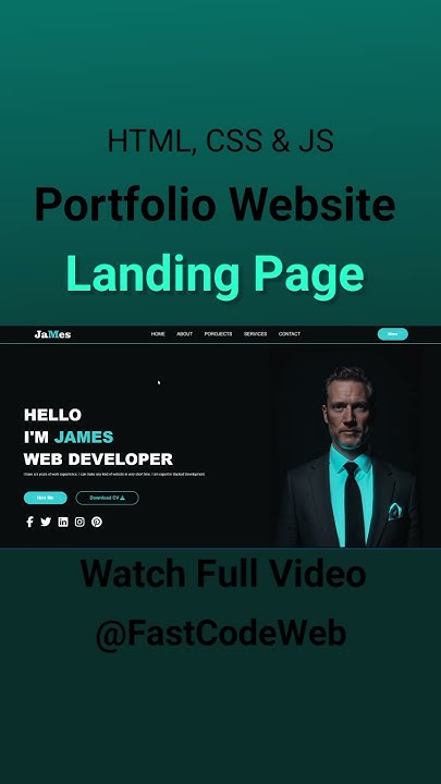 Portfolio Website Using HTML & CSS | Step by Step Tutorial | Fast Code - YouTube