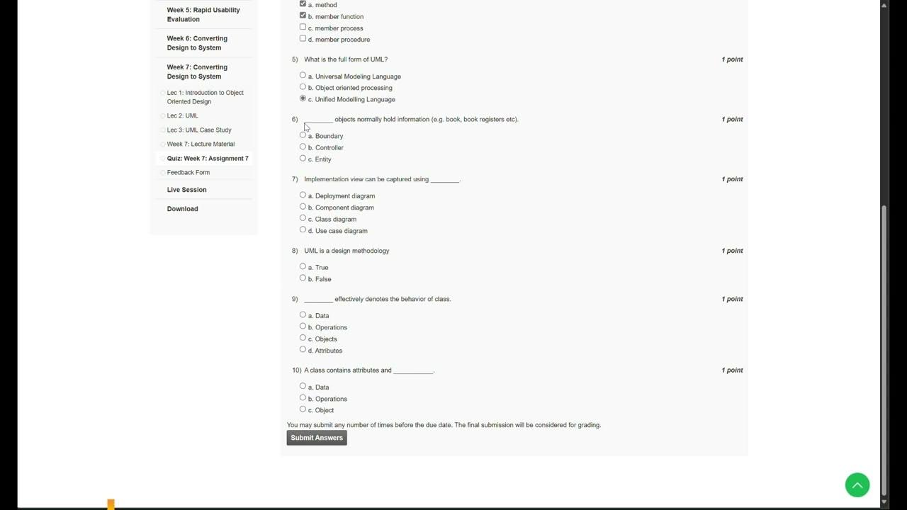 NPTEL Design & Implementation of Human-Computer Interfaces Week 7 Assignment August 2024 ...