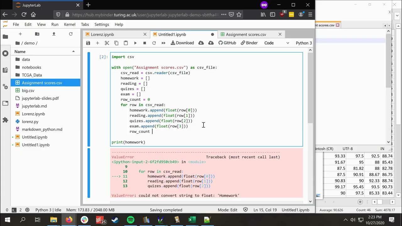 Python 3: Importing data and making scatterplots using pyplot - YouTube