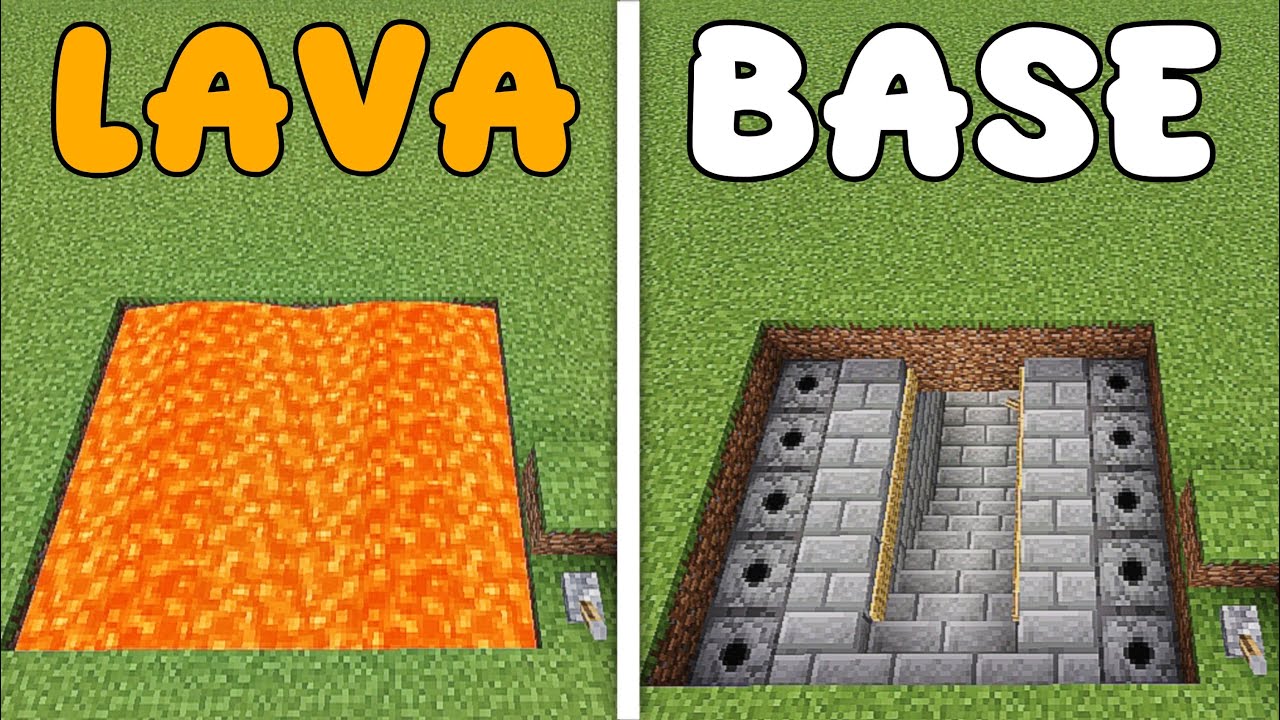 Secret 🌋 Lava Base In Minecraft Bedrock 1.21 (MCPE/Xbox/PS/Switch/PC ...