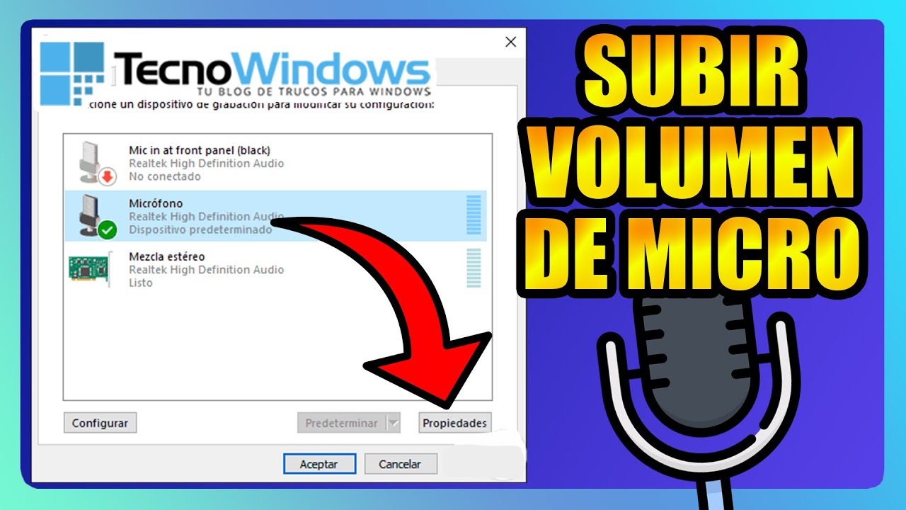 COMO SUBIR EL VOLUMEN DEL MICROFONO EN WINDOWS 11 - YouTube
