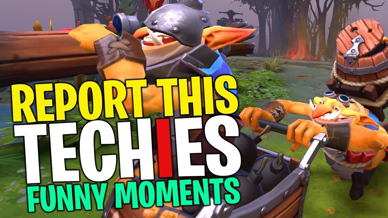 Report this Techies - DotA 2 Funny Moments - YouTube