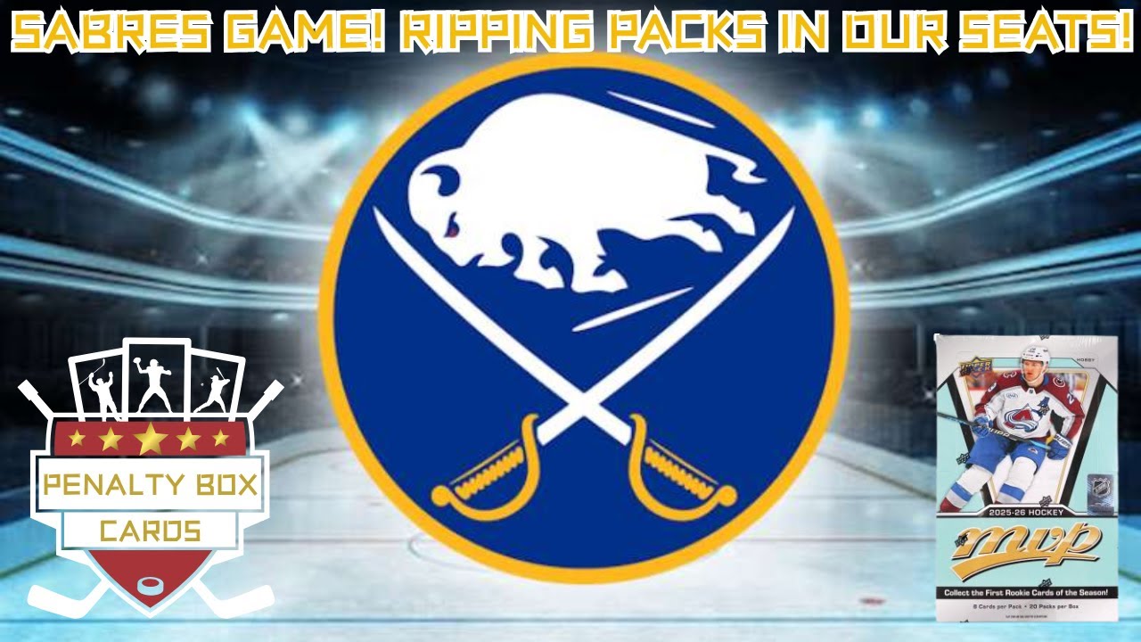 SABRES GAME! Ripping packs in our seats. - YouTube