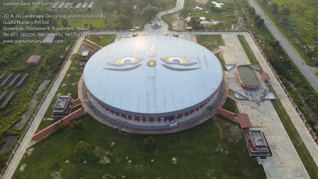 Lumbini Sava hall, landscape design and installation by Gupta Nursery ...