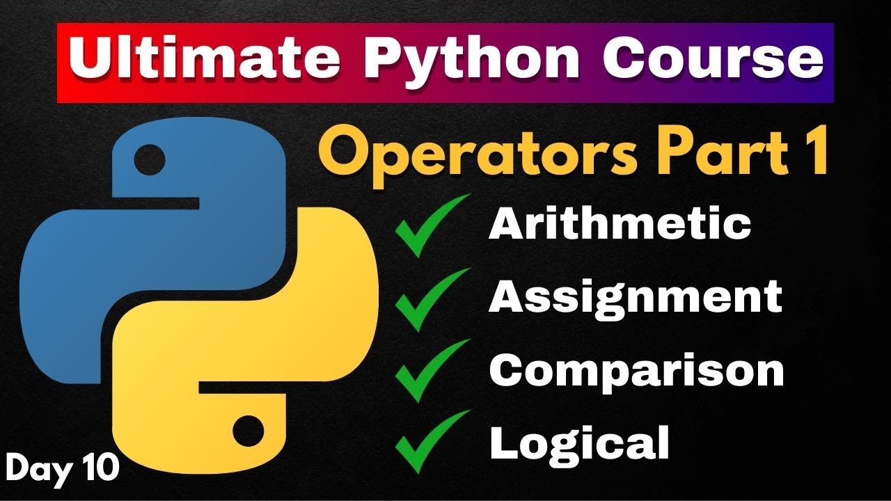 Operators In Python Pt1 Arithmetic Assignment Comparison And 0752