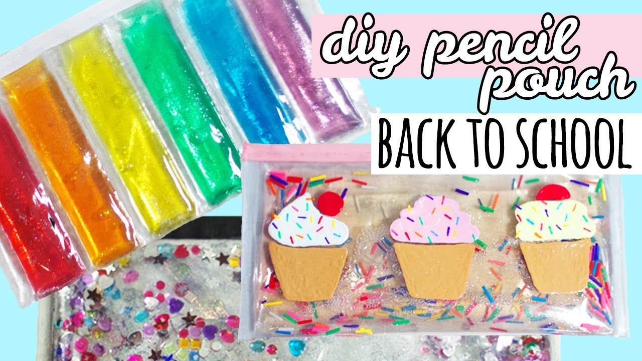 DIY Back To School Supplies | Liquid Pencil Pouches - YouTube