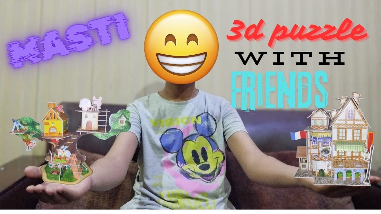 3d puzzle DIY | 3d puzzles house | 3d puzzles solving with friends ...