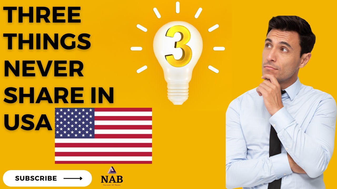 Three Things Never Share in USA #usa #usavlogs #usa #information #vlog ...
