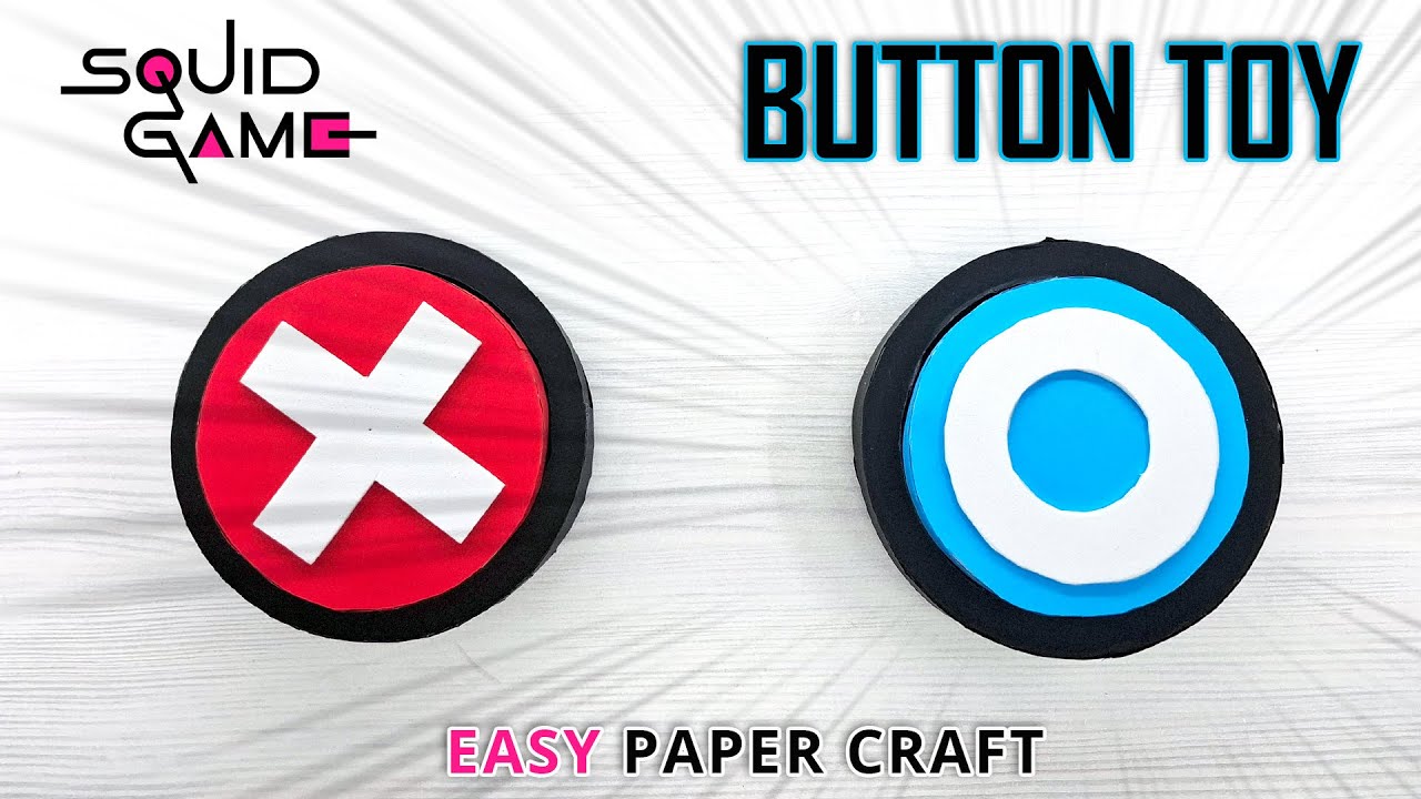 🔴🟢 DIY Squid Game Buttons Tutorial - Easy Craft Project! - YouTube