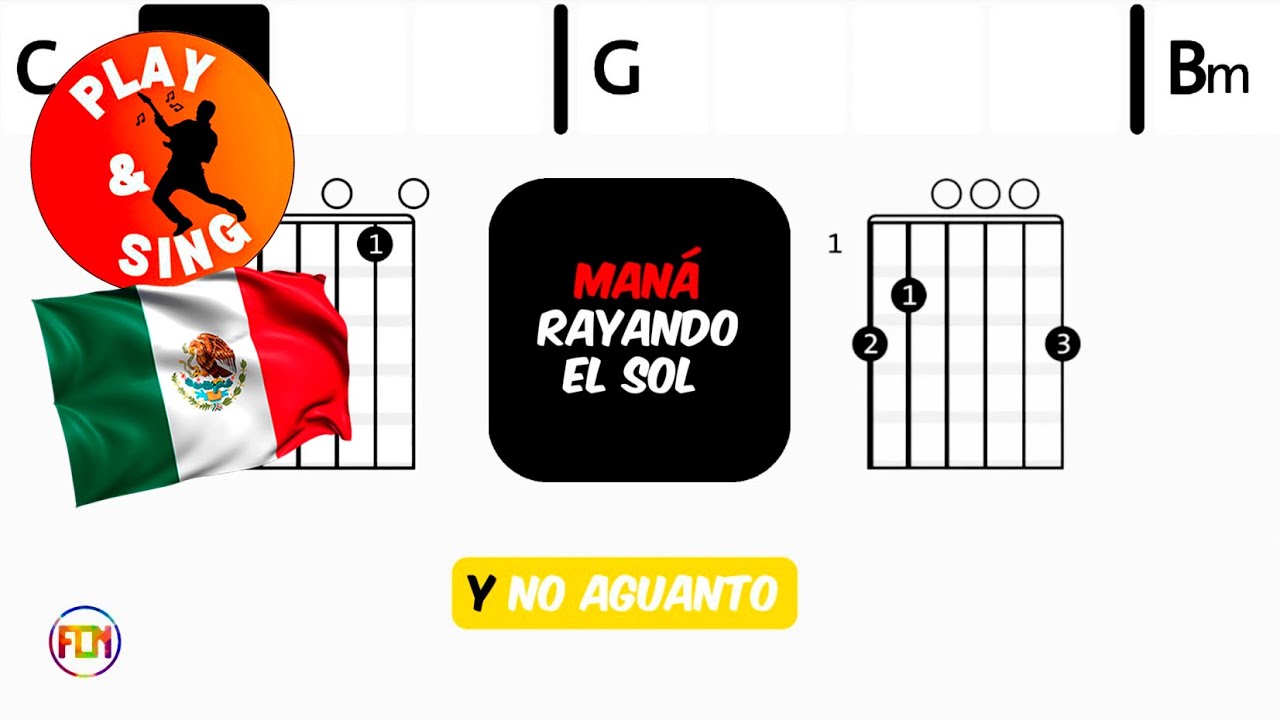 Maná - Rayando El Sol Maná | Scrolling Guitar Chords & Lyrics - YouTube