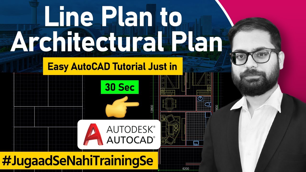 How to Convert Line Plan to Architectural Plan with Simple Steps in ...