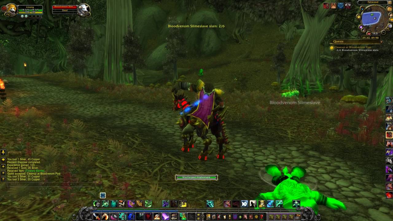 Cleanup At Bloodvenom Post Quest ID 28214 Playthrough Felwood - YouTube